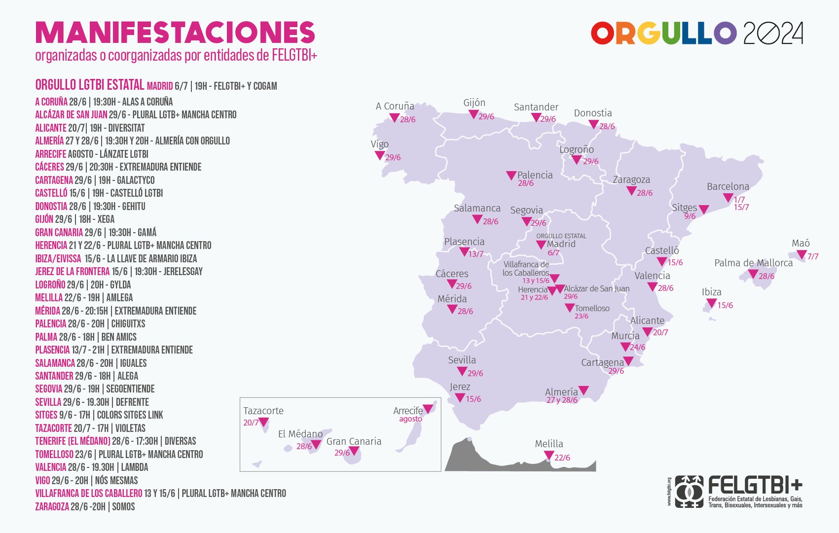 Mapa manifestaciones 2024 · Scouts de España