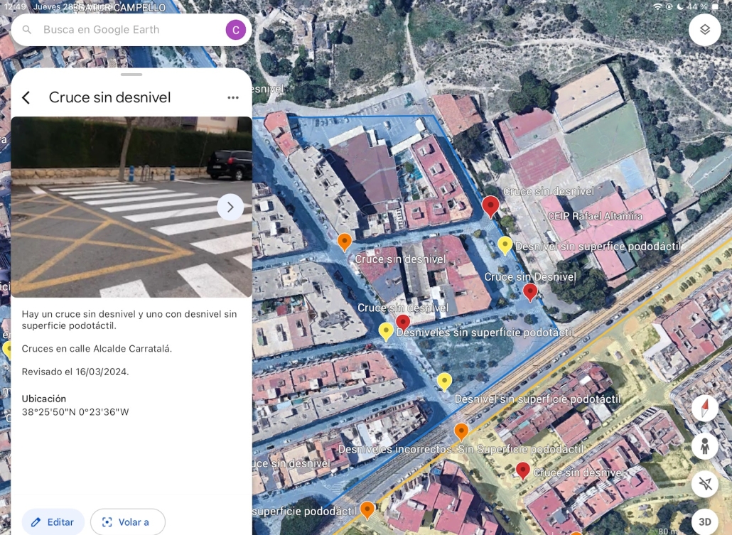 Mapa de barreras arquitectónicas El Campello · Scouts de España